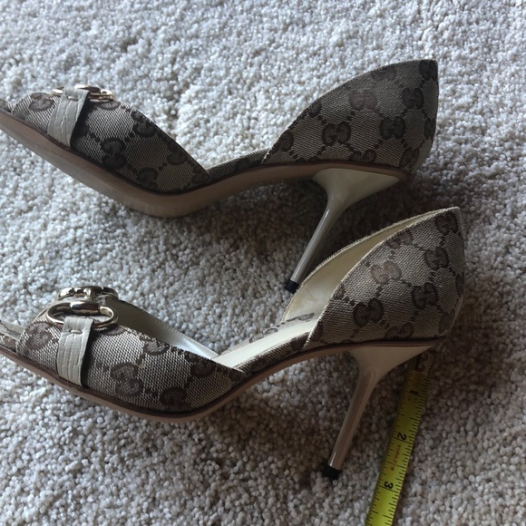 Gucci | Shoes | Gucci Logo Stiletto Heels Open Toed | Poshmark